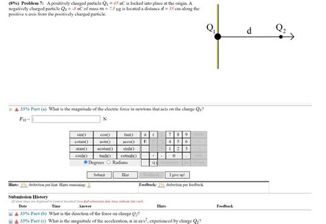 Solved 8 Problem 7 A Positively Charged Particle Q1 45nc