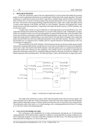 Design Of Fault Tolerant Algorithm For Network On Chip Router Using Field Programmable Gate