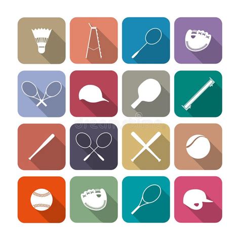 Tennis Och Baseballsymboler Illustration Vektor Illustrationer Illustration Av Bifokal