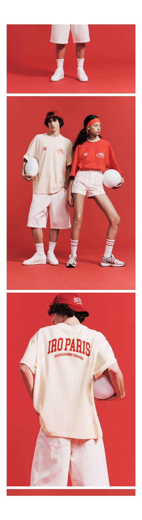 이로 클럽 드 파리 에디션 코튼 티셔츠 아이보리 Iro Kream