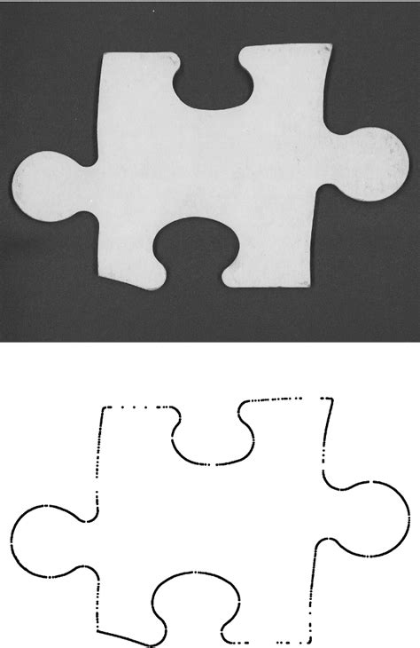 A Puzzle Piece Image And Its Unprocessed Boundary Curve Download