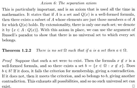 set theory separation axiom and garling s theorem 1 2 2
