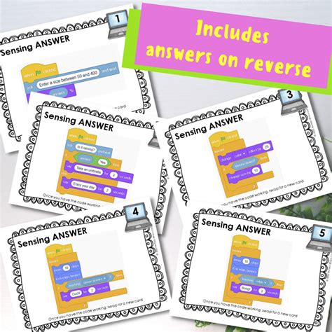 Scratch Sensing Flash Cards Teaching Resources