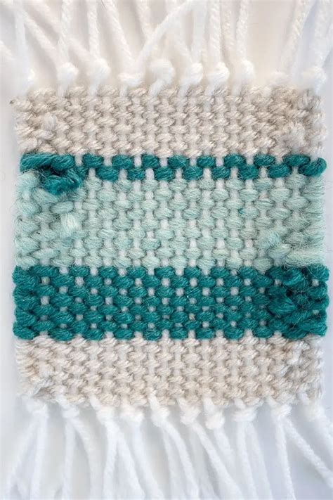 Diy Woven Coasters A Pretty Fix Weaving Loom Diy Weaving Projects