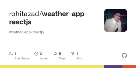 Github Rohitazadweather App Reactjs Weather App Reactjs