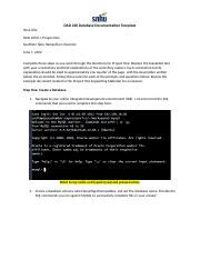 DAD Project One HILE Docx DAD Database Documentation Template Shea Hile DAD