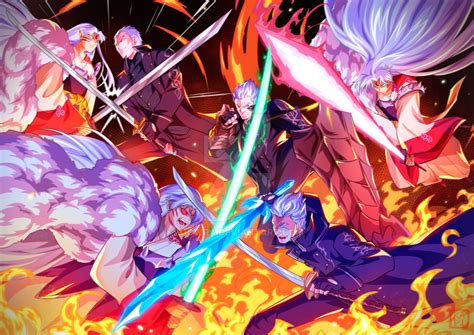 Vergil Sesshoumaru And Beowulf Devil May Cry And 2 More Drawn By