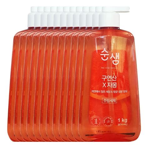 순샘 구연산x자몽 주방세제 용기 1kg X 12개 1박스 홈플러스 택배배송