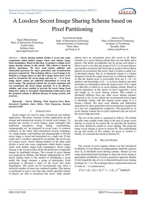 pdf a lossless secret image sharing scheme based on pixel partitioning