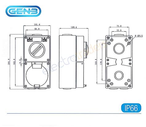 Gen3 32 Amp Single Phase 3 Pin Round Switched Socket Combination