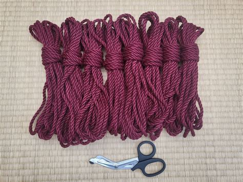 Cherry Red Fully Treated Jute Shibari Bondage Rope Rebornropes