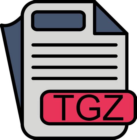 TGZ File Format Line Filled Icon 53801827 Vector Art At Vecteezy