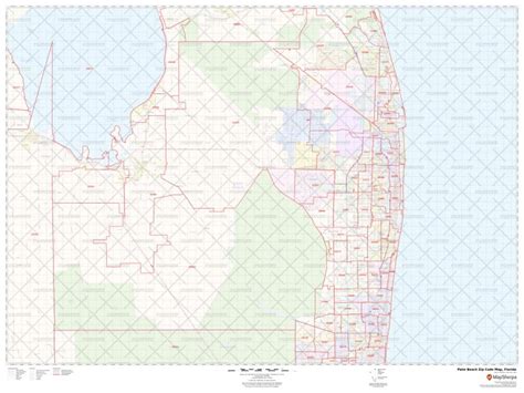 Palm Beach Zip Code Map Florida Mapsofworld