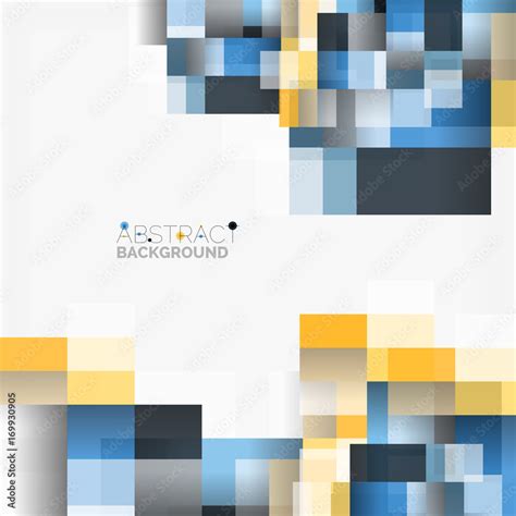 Abstract Blocks Template Design Background Simple Geometric Shapes On White Straight Lines And