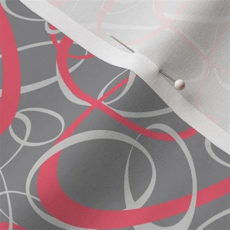 Funky Loops Pattern Bright Pink And Fabric Spoonflower