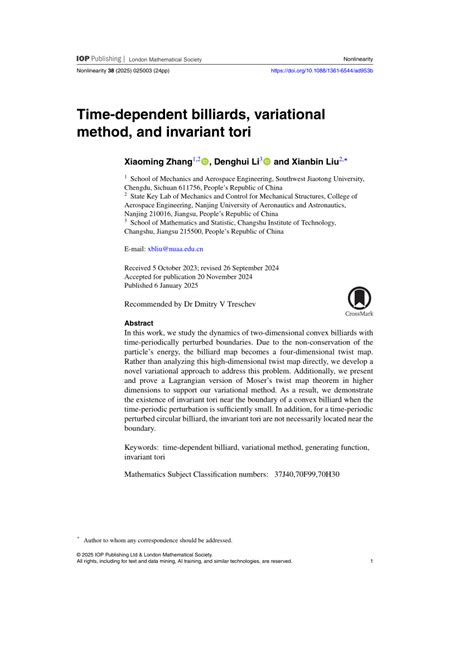 Time Dependent Billiards Variational Method And Invariant Tori