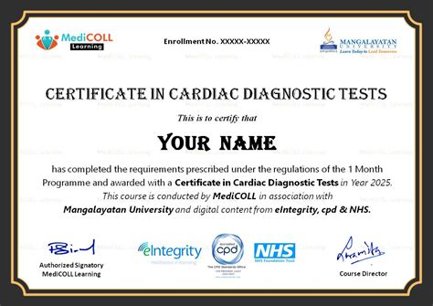 Certificate In Cardiac Diagnostic Tests Sonography