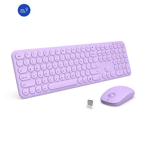 Jelly Comb Wireless Keyboard And Mouse Combo 2 4ghz Full Size Compact Wireless Mouse Keyboard