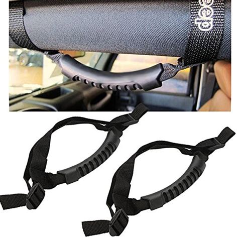 Gozar Rollo Bar Grab Manejar Asas Negro Conjunto De 4pcs Para Jeep