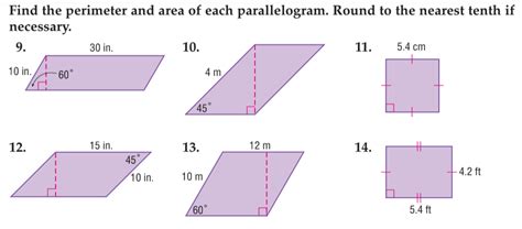 answered find the perimeter and area of each… bartleby