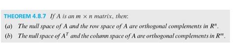 solved theorem 4 8 7 İf a is an m × n matrix then a
