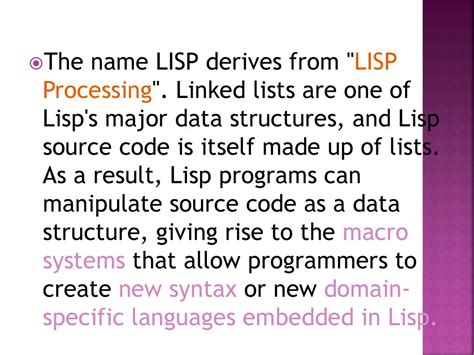 Lisp Ppt Download