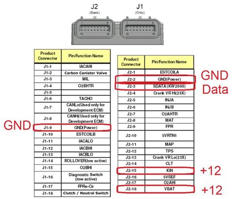 Delphi Mt05 Pinout