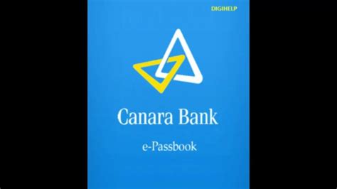 How To Download Canara E Passbook Online Youtube