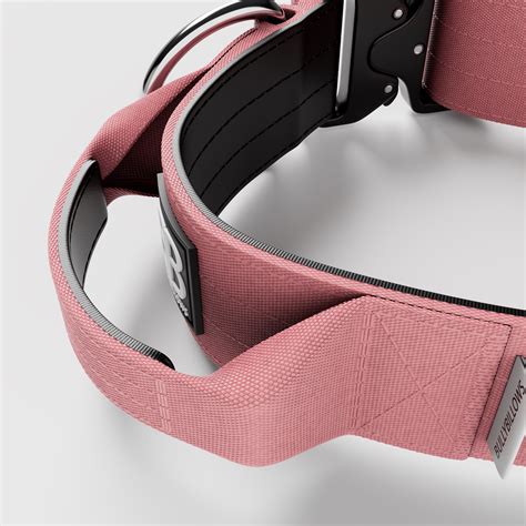 Bullybillows 5cm Combat Collar With Handle And Rated Clip Pink V20