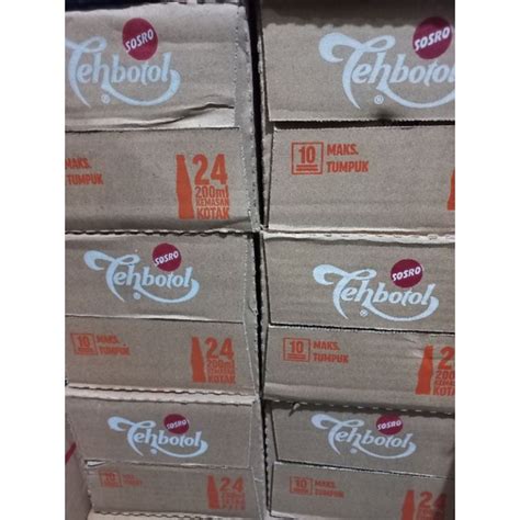 Jual Sosro Teh Botol Kotak 200ml 1 Dus Shopee Indonesia