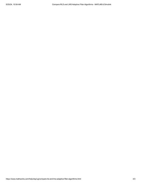 Least Mean Square Vs Recursive Least Squarepdf