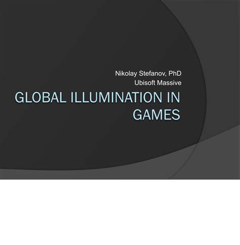 pdf global illumination in games cs