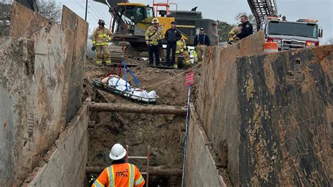 Construction Worker Rescued After Falling Into 12 Foot Trench In North
