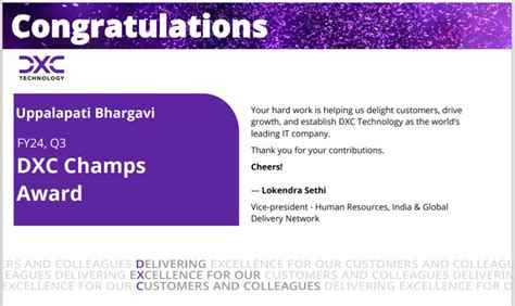 Uppalapati Bhargavi On Linkedin Q3 Wearedxc Dxctechnology