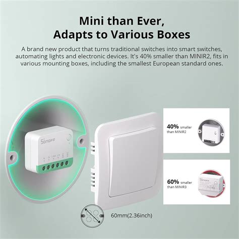 Sonoff MINIR M MINI Extreme Wi Fi Smart Switch Way WiFi Light Switch Relay Module Supports