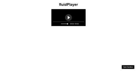 react fluidplayer examples codesandbox