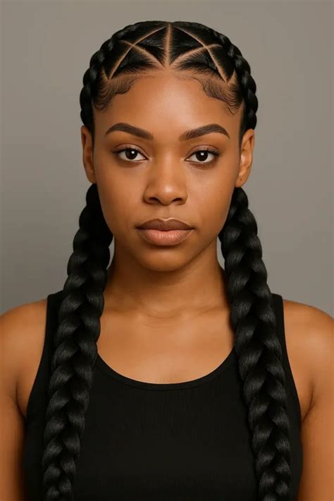 48 Trendy Two Braids Hairstyle For Black Women Chic Ideas