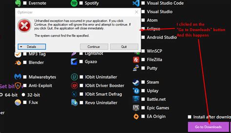 Issues In Common Apps Tab Issue Hellzerg Optimizer GitHub