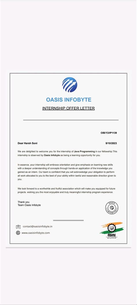 Harsh Soni On Linkedin Virtualinternship Javaprogrammer Internship