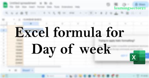 Excel Formula For Day Of Week A Complete Guide 2025