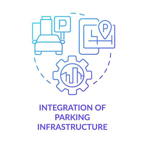 Integration Of Parking Infrastructure Blue Gradient Concept Icon Public Car Space Maas