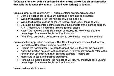 1 Create A Function Within A Python File Then