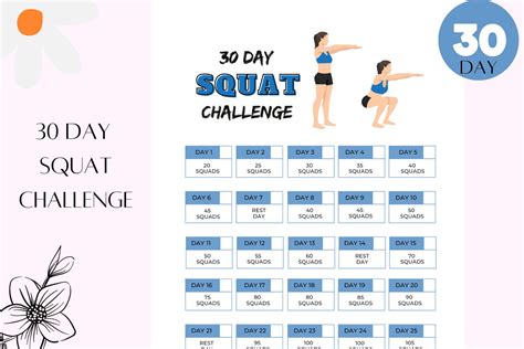 Squats Challenge Calendar