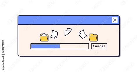 file copy save process window in retro style 90s ui design data and