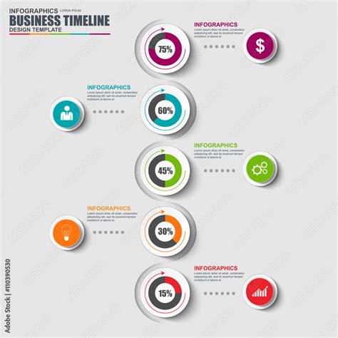 Infographic Business Timeline Vector Design Template Can Be Used For