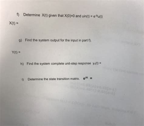 Solved Problem Topics State Equations Transition Chegg