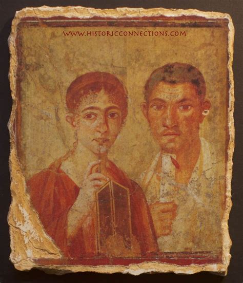 Pompeii Fresco Wax Tablet And Scroll Ancient Writing Ancient