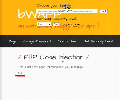 Php Code Injection Bwapp Kod Enjeksiyonu Serdar Daşdemir