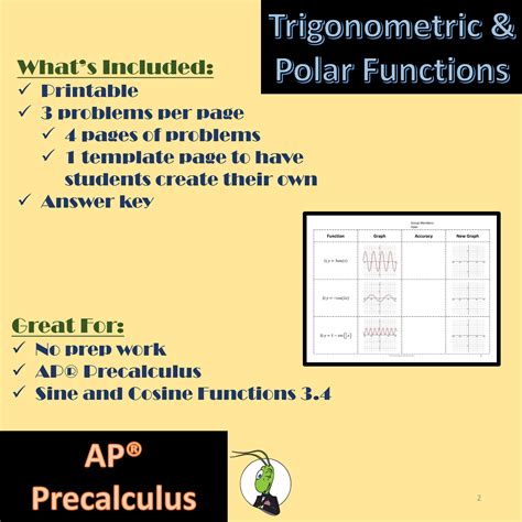 Ap® Precalculus Graphing Trig Functions Accuracy Activity 3 4 Made