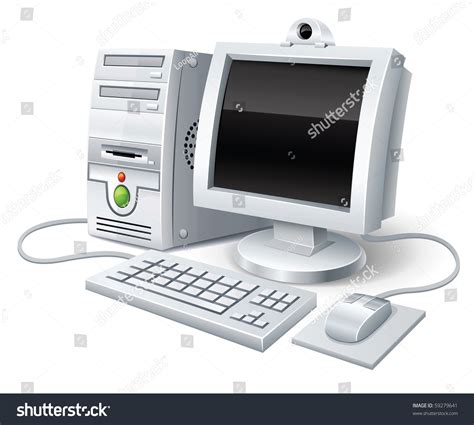 Pc Computer Monitor Keyboard Mouse Stock Vector Royalty Free 59279641 Shutterstock